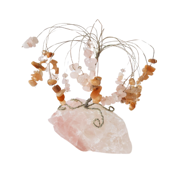 Heart's Embrace Rose Quartz Gem Tree – Raziel Designs