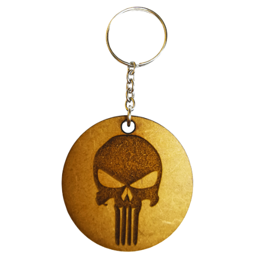 The Punisher Logo Themed Keyring – Raziel Designs