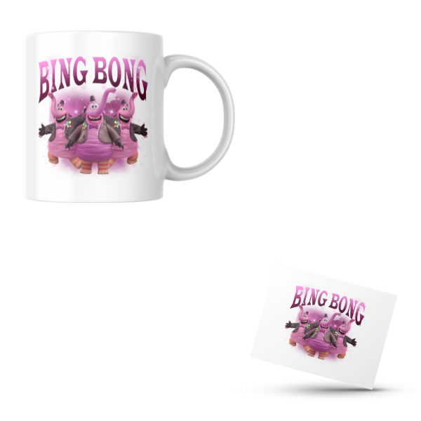 Bing Bong Themed Coffee Cup and Coaster Set – Raziel Designs
